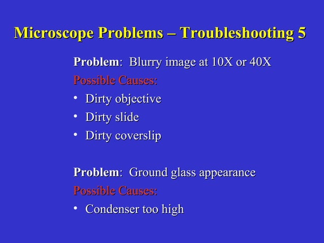 Care of microscope | PPT | Eye and Vision Conditions | Diseases and Conditions
