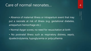 Care of normal neonate | PPTX