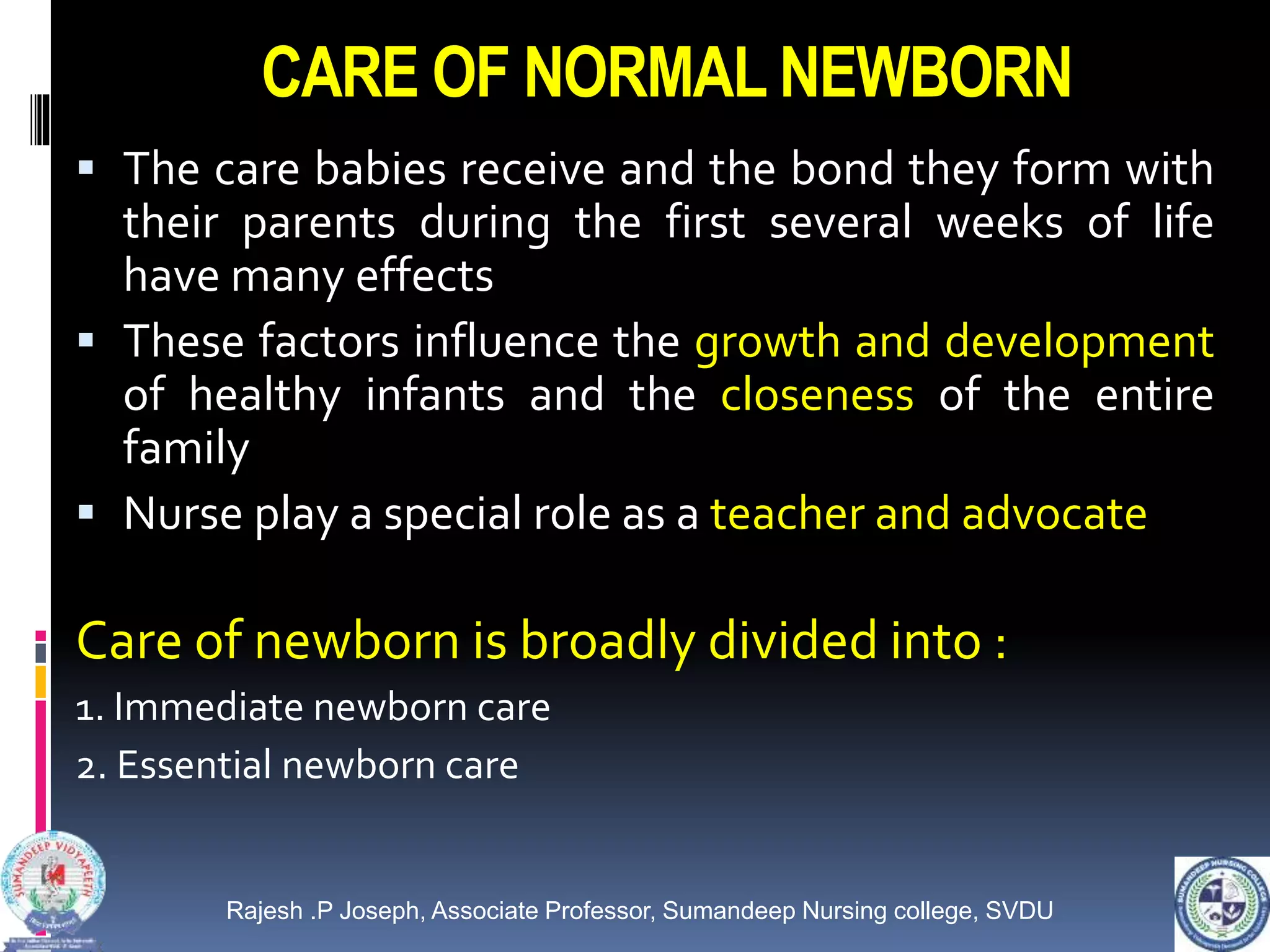 Care of normal newborn | PPTX