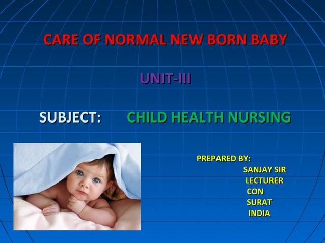 Care of normal new born baby | PPT | Pregnancy | Reproductive Health