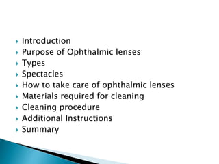 Care of Ophthalmic lenses.pptx
