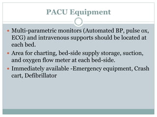 Care of patient in pacu including post operative | PPTX