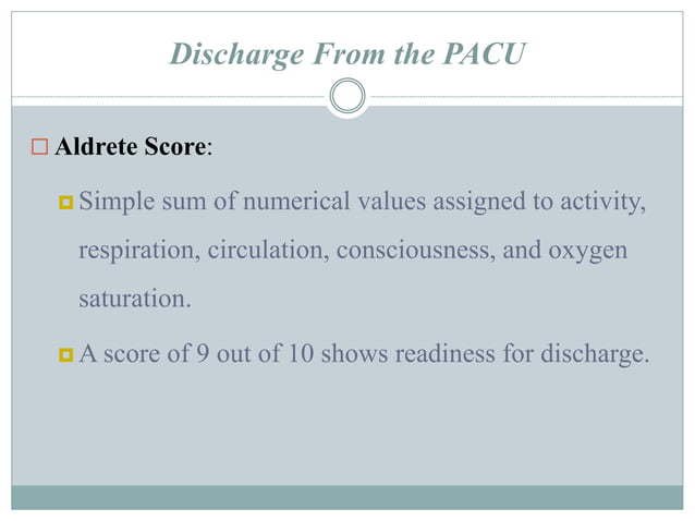 Care of patient in pacu including post operative | PPTX | Lung and ...