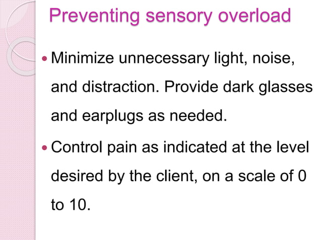 Care of patients having alterations in sensory function | PPTX | Brain ...