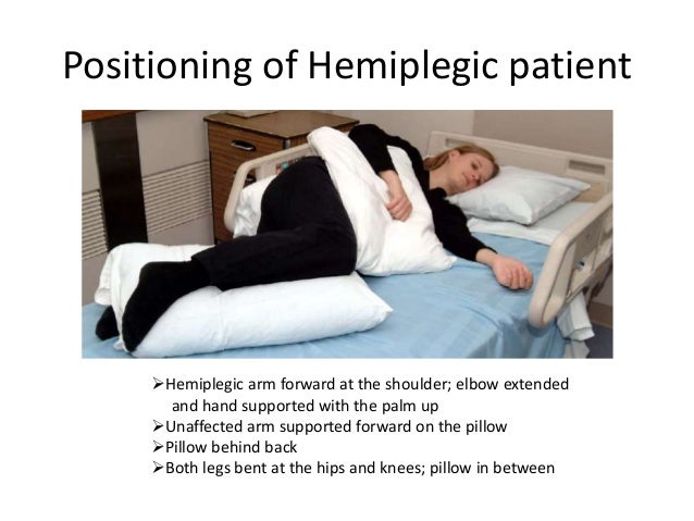 Care of patients with hemiplegia at hospital and