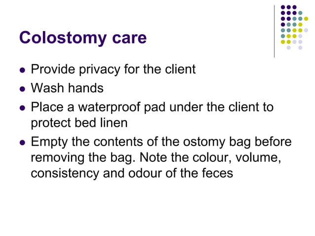 CARE OF PATIENTS WITH OSTOMIES ppt.pptx | Digestive Disorders ...