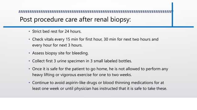 Care of patients with renal biopsy and IVPpptx | PPTX