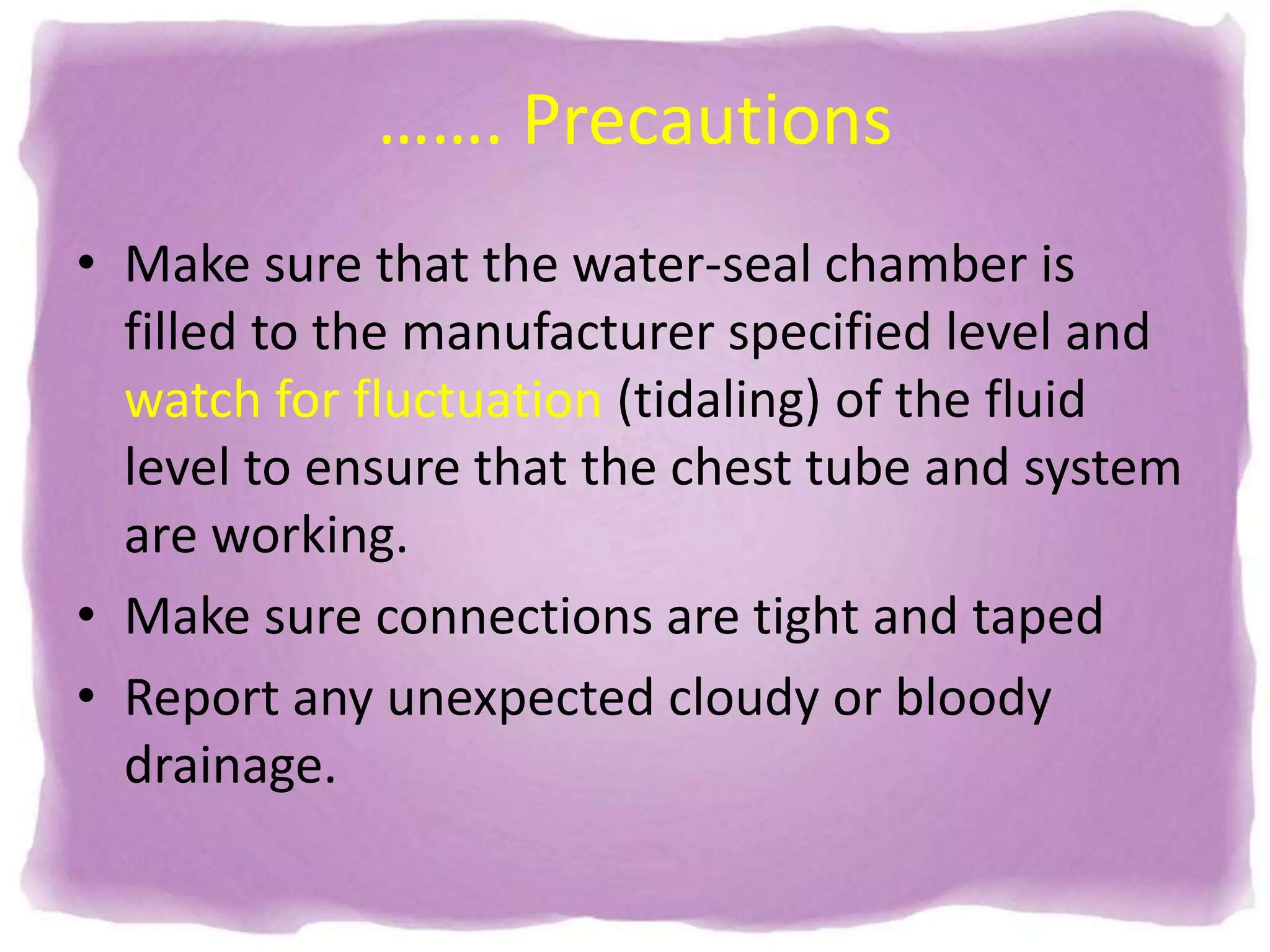 Care of patient with chest drainage system | PPTX