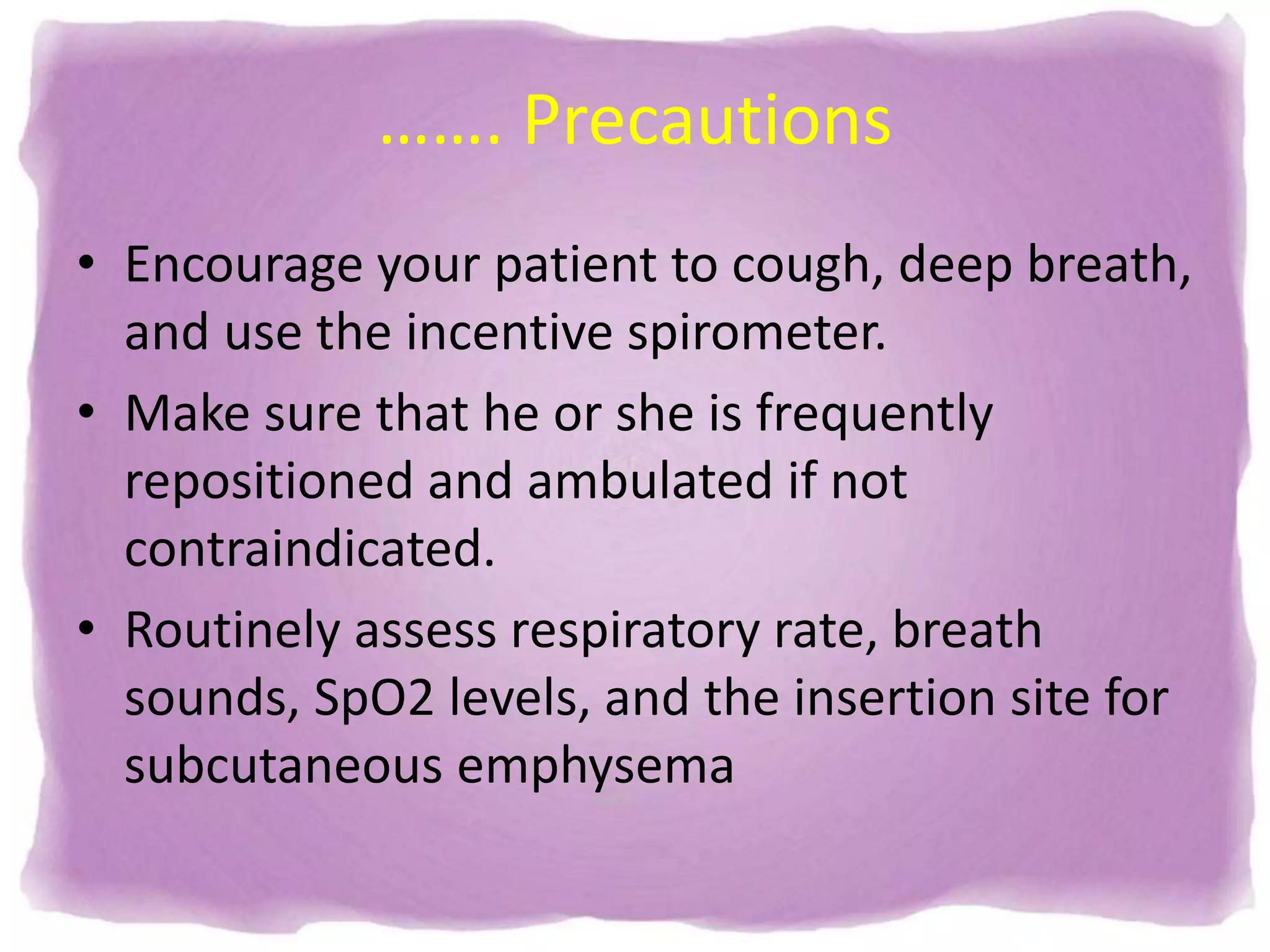 Care of patient with chest drainage system | PPTX