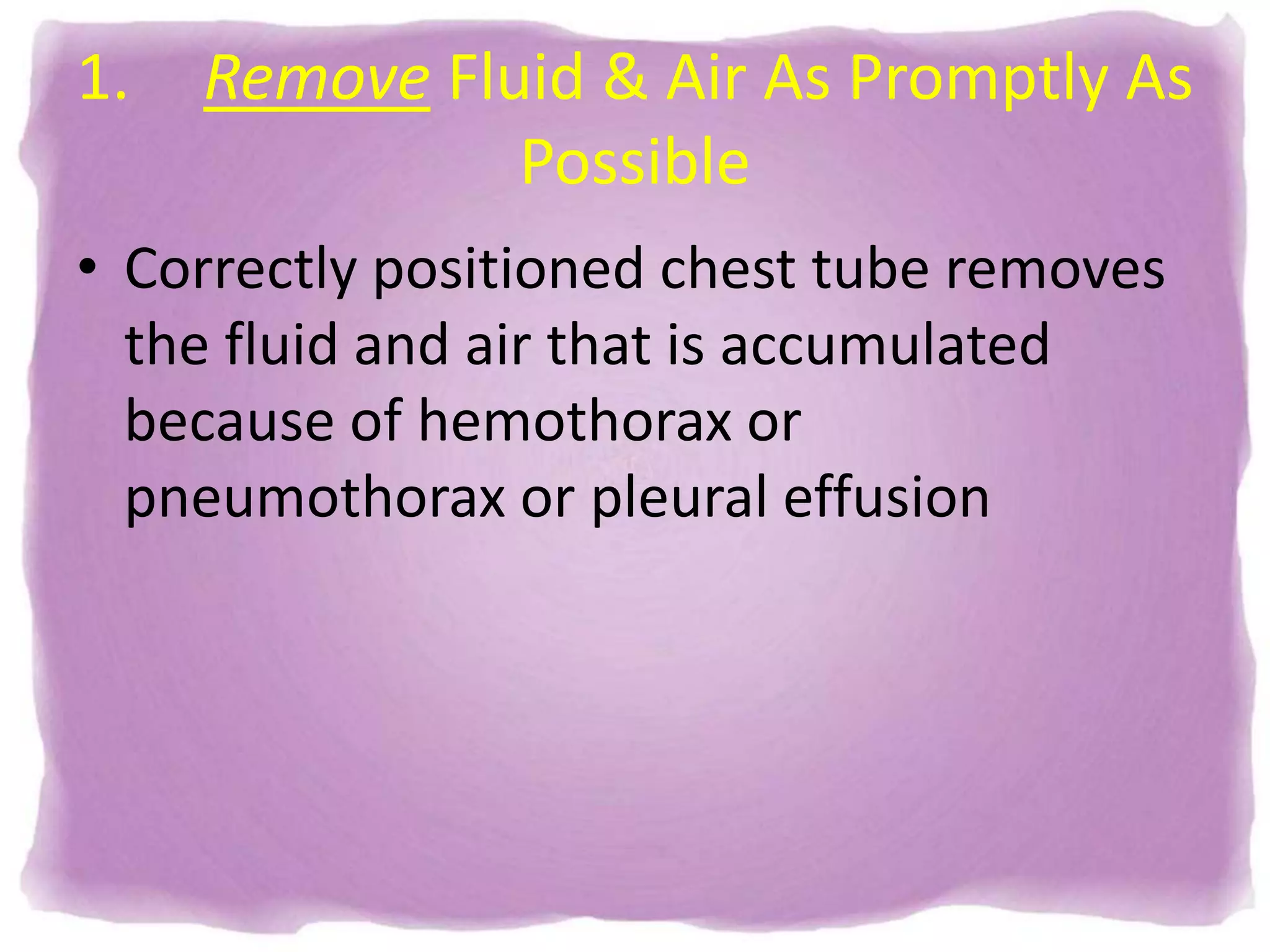 Care of patient with chest drainage system | PPTX