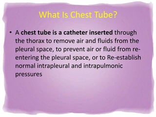 Care of patient with chest drainage system | PPTX