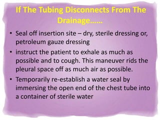 Care of patient with chest drainage system | PPTX
