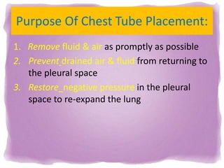 Care of patient with chest drainage system | PPTX