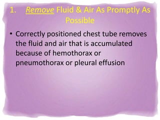 Care of patient with chest drainage system | PPTX