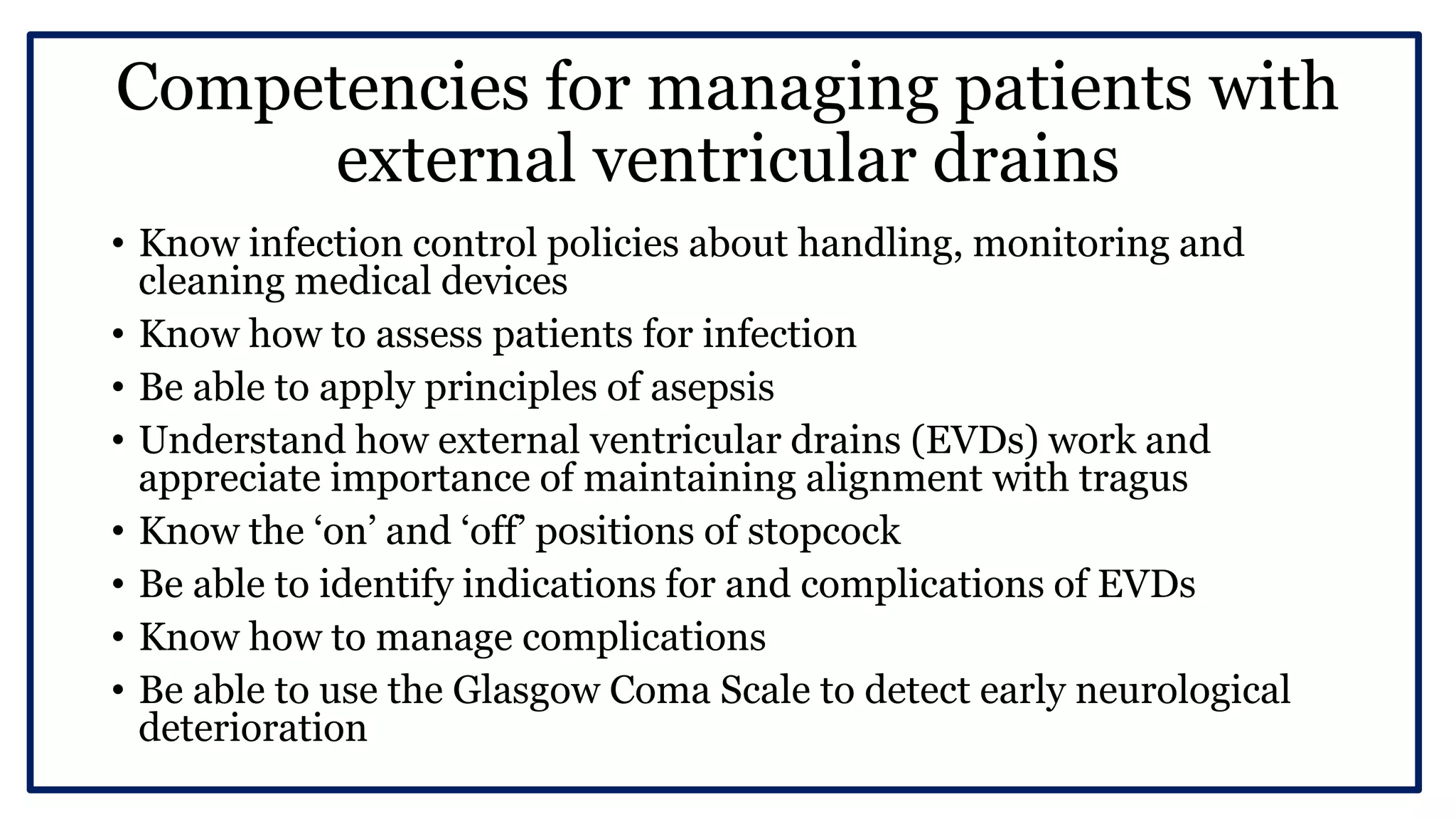 Care of patient with external ventricular drain | PPTX