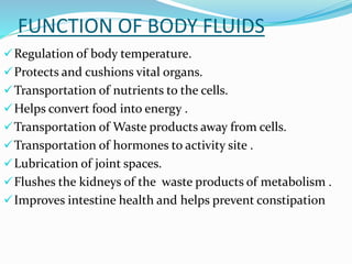 Care of patient with fluids and electroluytes | PPTX