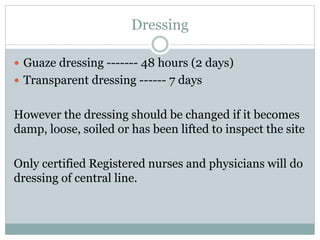 Care of patient with PICC line and central.pptx | First Aid | Injuries