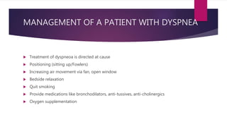 Care of patient with respiratory problems | PPTX