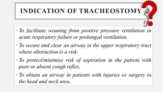 Care of patient with tracheostomy | PPTX