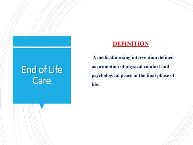 Care of persons in the critical and terminal phases of life | PDF ...