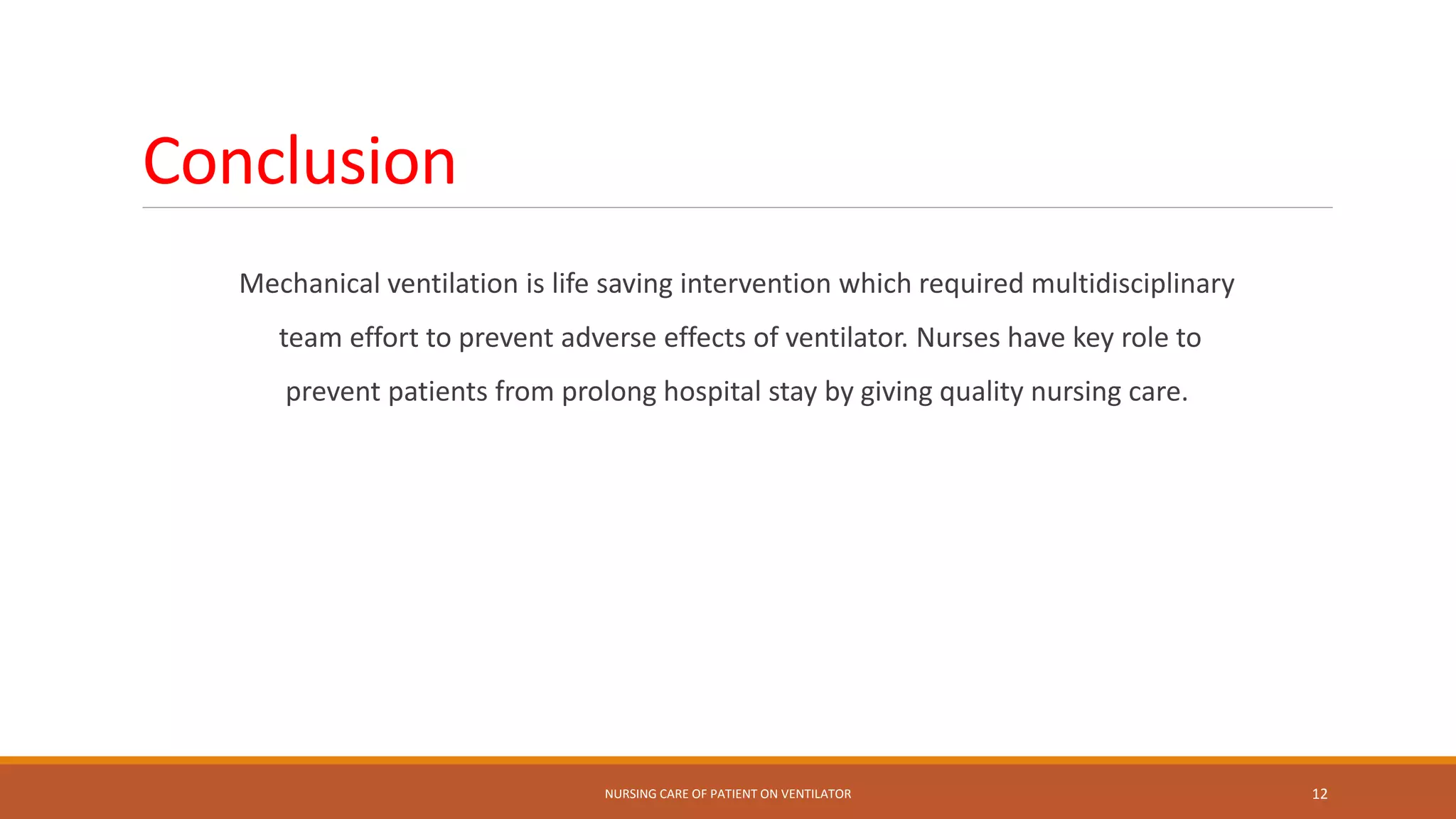 Care of patient on ventilator | PPTX