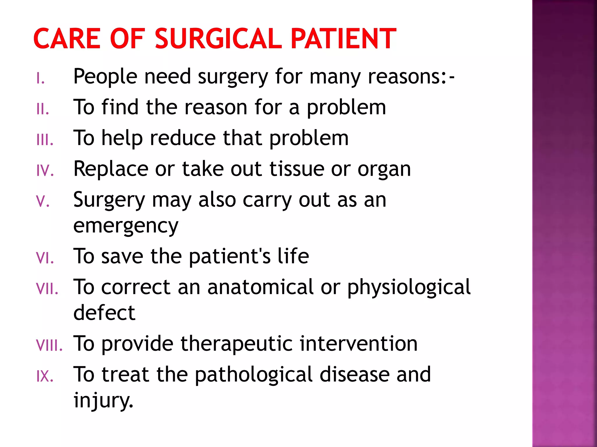 Care of surgical patient | PPTX