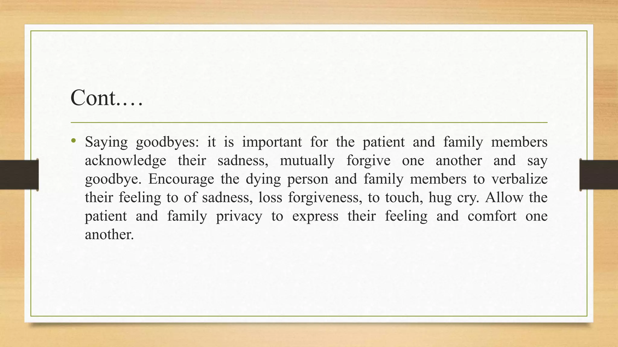 Care of terminally ill patient full chapter fundamental of nursing | PPTX