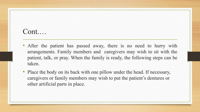 Care of terminally ill patient full chapter fundamental of nursing | PPTX