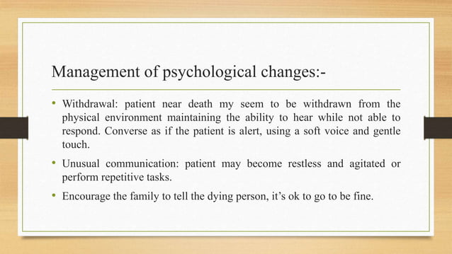 Care of terminally ill patient full chapter fundamental of nursing | PPTX