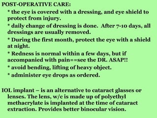 Care of the clients with eye disorders | PPT