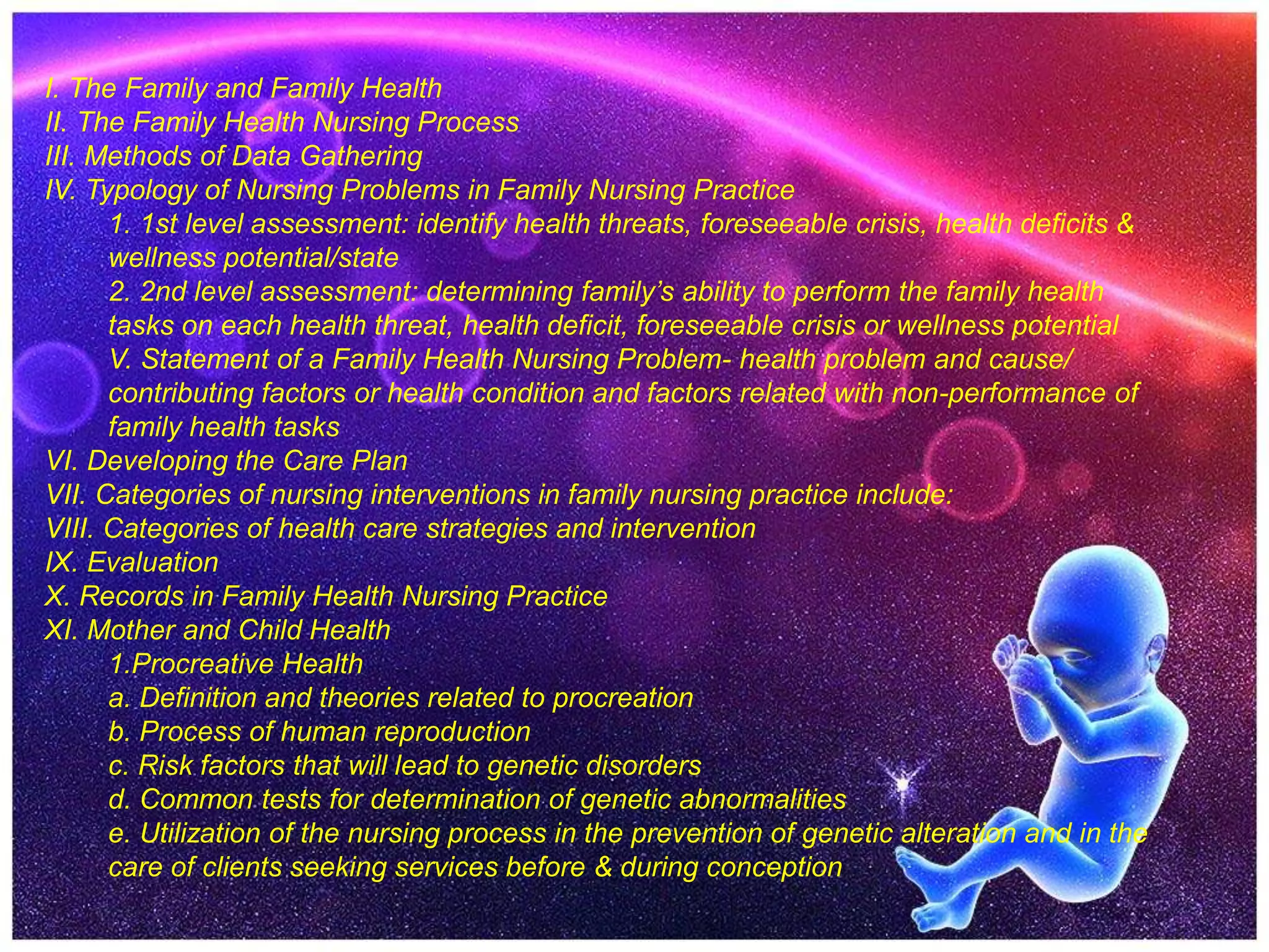 Care of the mother, child and family (NCM 101) | PPTX