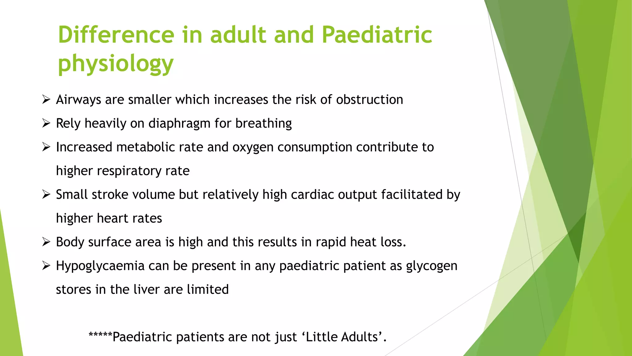 Care of the paediatric patient | PPTX