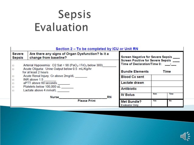 Care of the patient in severe sepsis septic shock nursing inservice ...