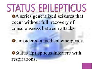 Care of the patient with convulsion | PPTX