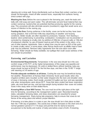 Care of the Sow During Farrowing and Lactation.docx