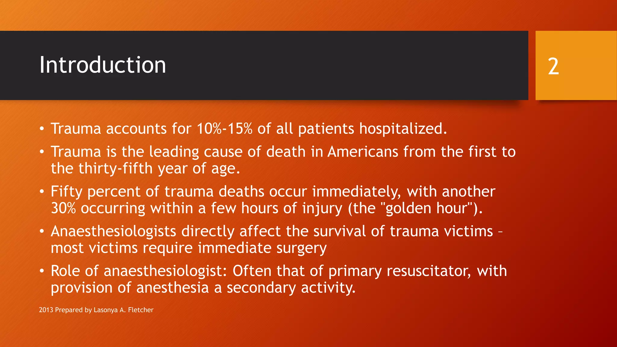 Anaesthetic Care of the Unconscious, Multiple Trauma and Burns Patient ...
