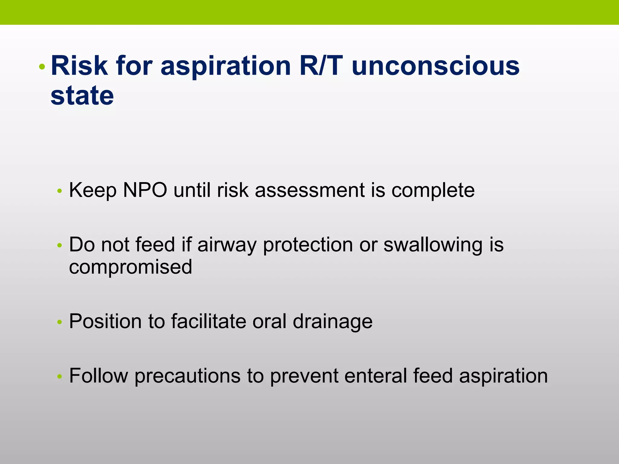Care of unconscious patient | PPTX