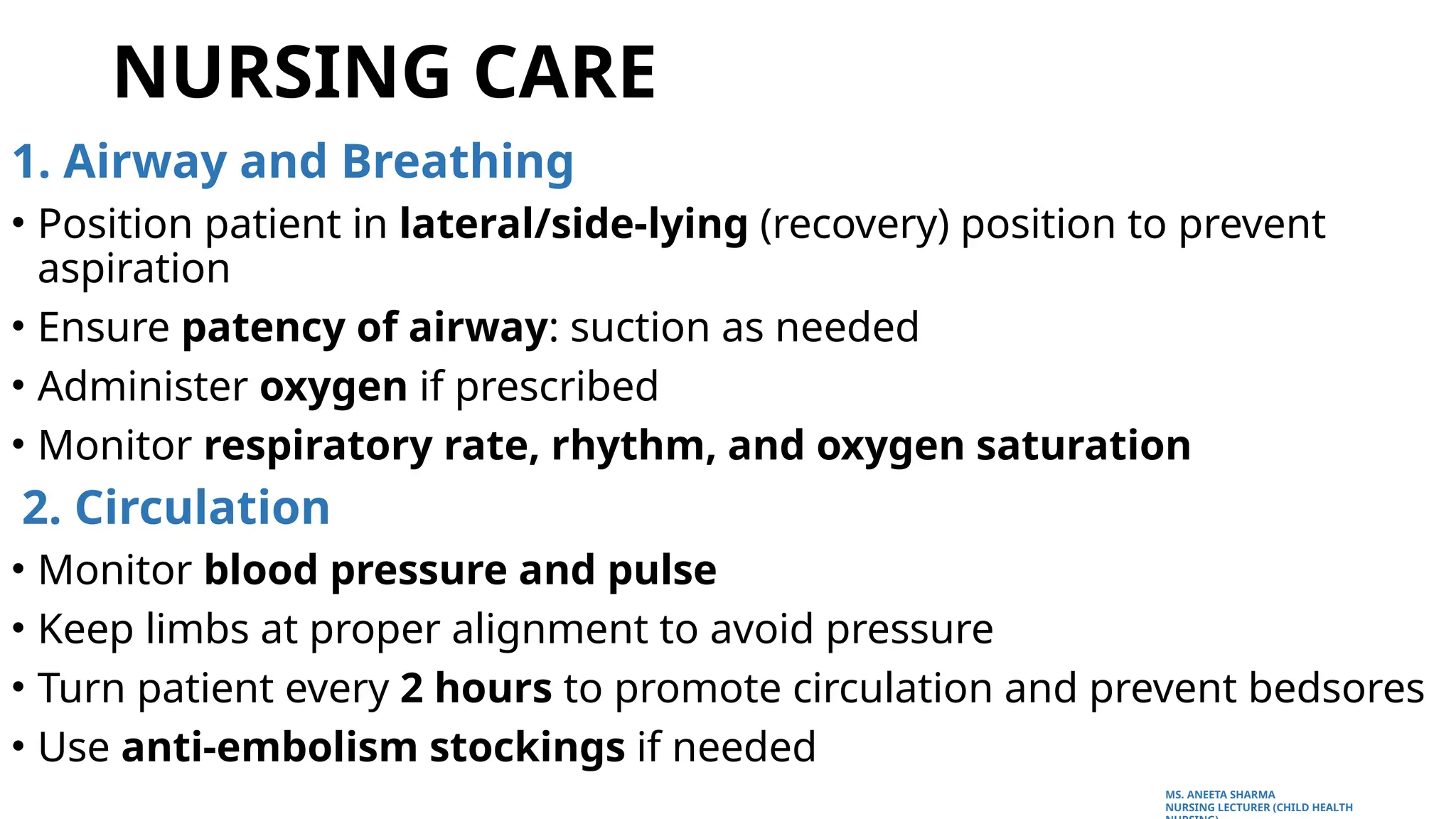 CARE OF UNCONSCIOUS PATIENTS .pptx