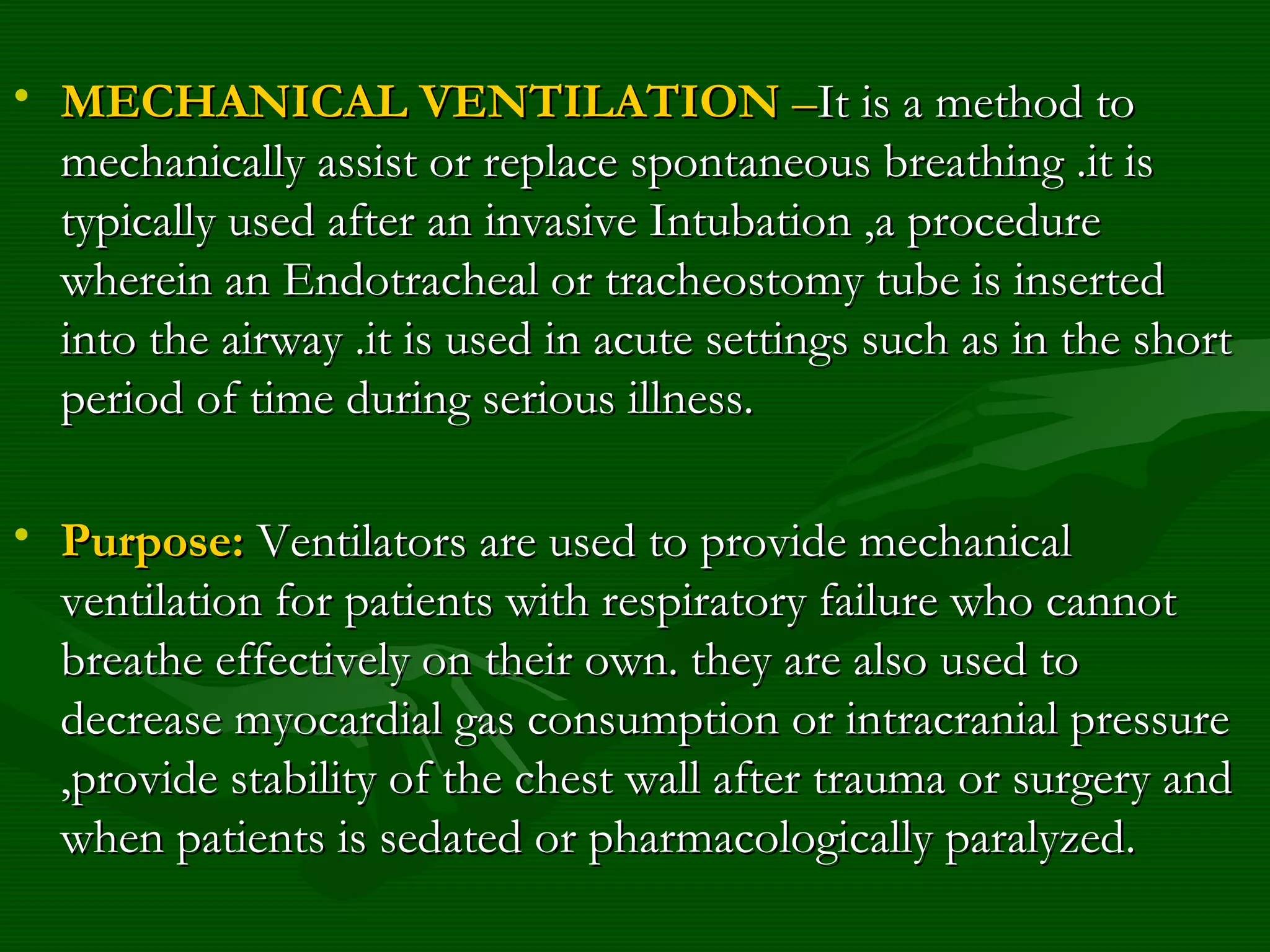 Care of ventilated patient | PPT