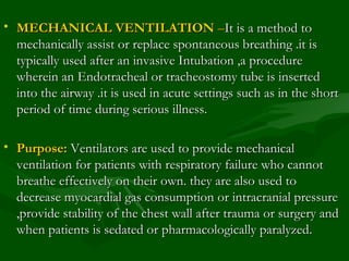 Care of ventilated patient | PPT