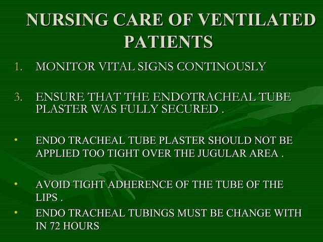 Care of ventilated patient | PPT | Lung and Respiratory Health ...