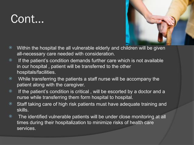 CARE OF VULNERABLE PATIENTS. PPT.pptx | First Aid | Injuries