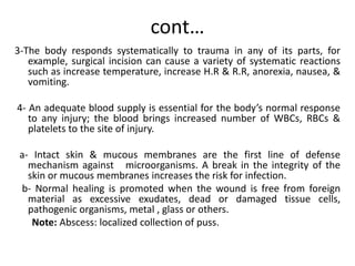 CARE OF WOUND , Fundamental of nursing the chapter of the care of the ...