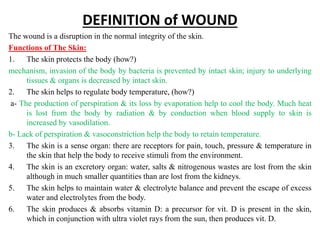 CARE OF WOUND , Fundamental of nursing the chapter of the care of the ...