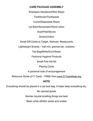 Care package drive_flyer_2015 | DOC | Skin Care | Beauty