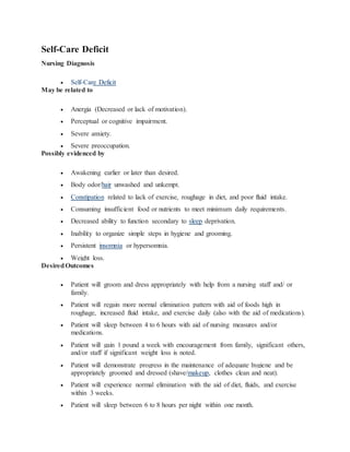 Care plan | DOCX