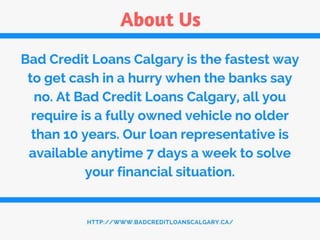 Car equity loan calgary | PPTX | Business | Business and Finance