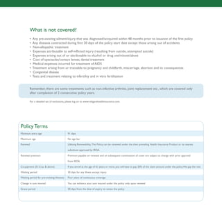 Religare Health Insurance Plan - Care | PDF