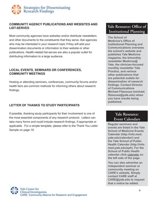 Care Research Dissemination Guide | PDF