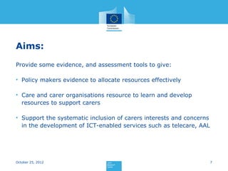 ICT-enabled services for carers and care: pathways and actors in the ...